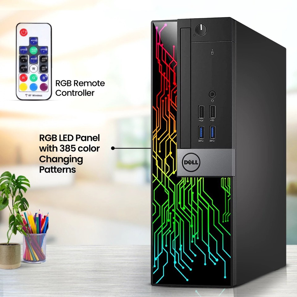 Dell RGB Desktop SFF Intel i5 6500 PC 16GB Ram 256GB SSD Wi-Fi Windows ...