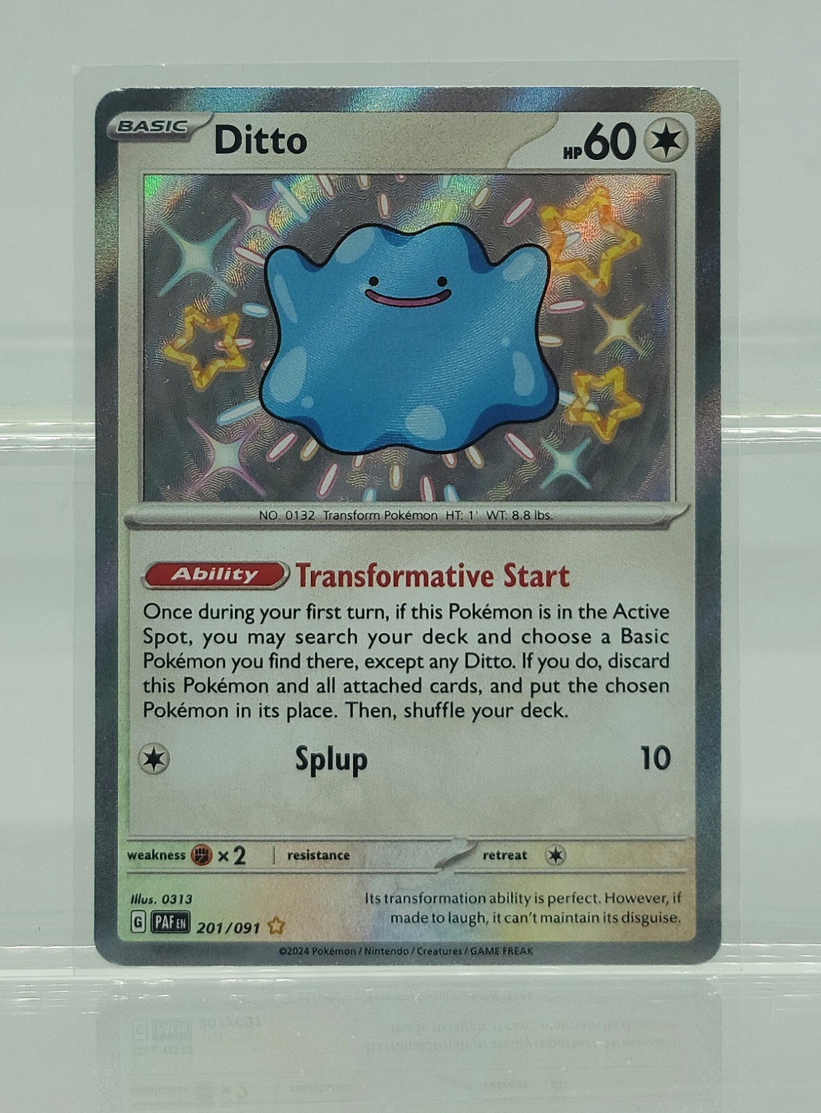 Pokemon Ditto 201/091 Paldean Fates Shiny Holo Rare | eBay