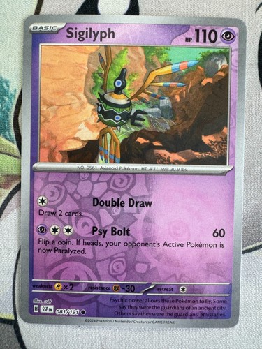 Sigilyph Reverse Holo English Pokemon TCG BKBP317 | eBay
