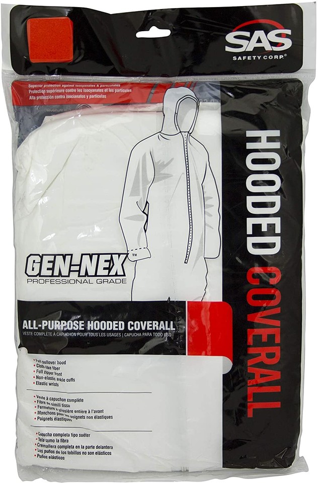 SAS 6896 Gen-Nex Professional Grade Hooded Coveralls 3XLarge | eBay