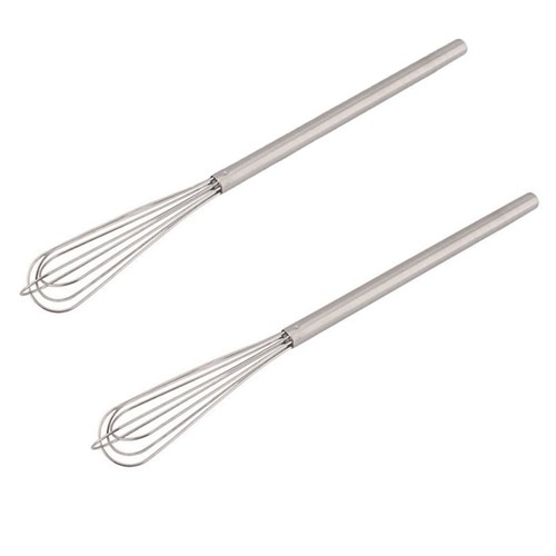 2 Pcs Long Handle Baking Tool Silver Small Whisk Easy To Use Mini Whisk ...