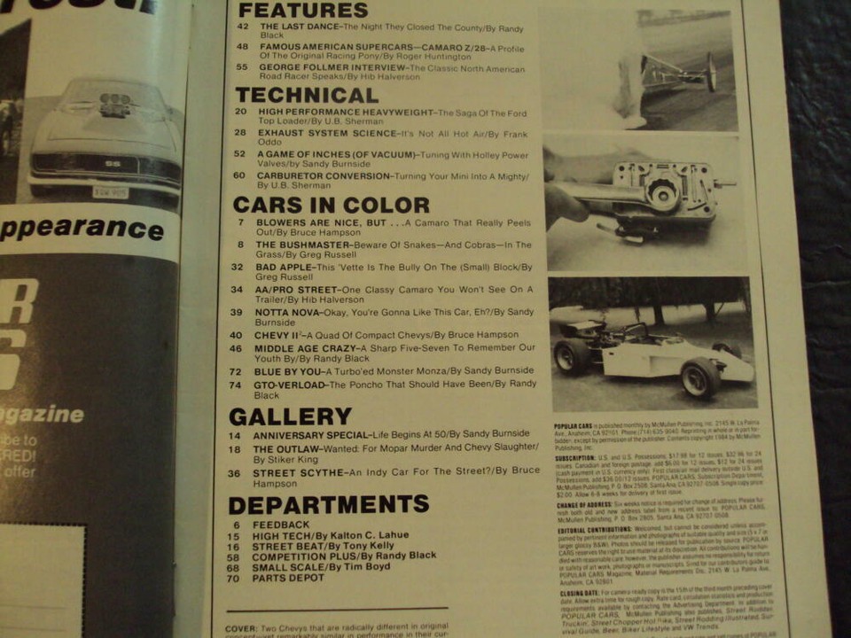 Popular Cars Feb 1984 Holley Power Valves ID:62520 | eBay