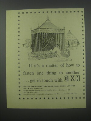 1954 GKN Guest Keen & Nettlefolds Bolt, Nuts and Screws Ad - If it's a ...