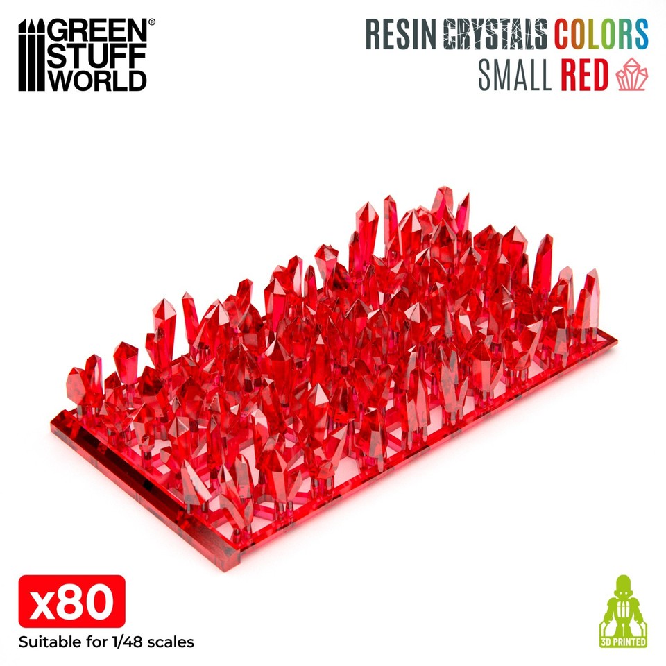 RED Resin Crystals compatible Small for Miniature bases Terrain ...