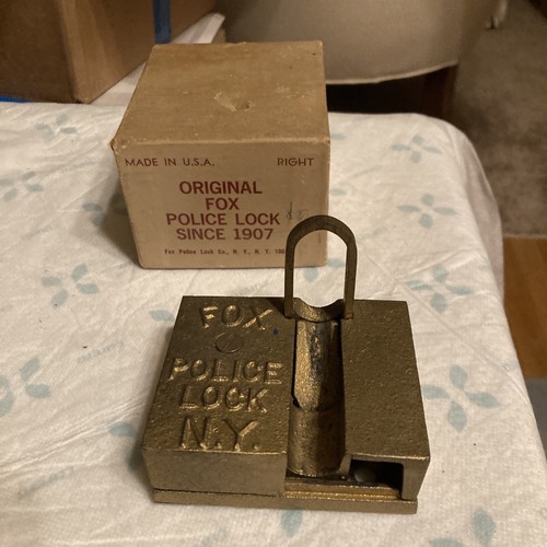 Vintage Fox NY Police Lock With Original Box Nice Display Piece | eBay