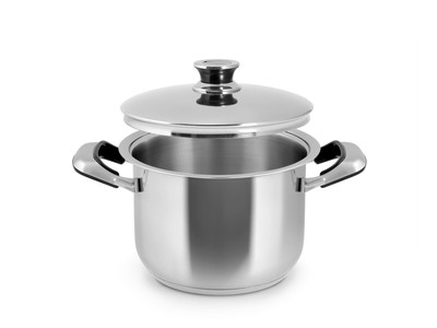 Inoxpran Pentola 2 manici in acciaio inox 18/10 con coperchio, manici ...