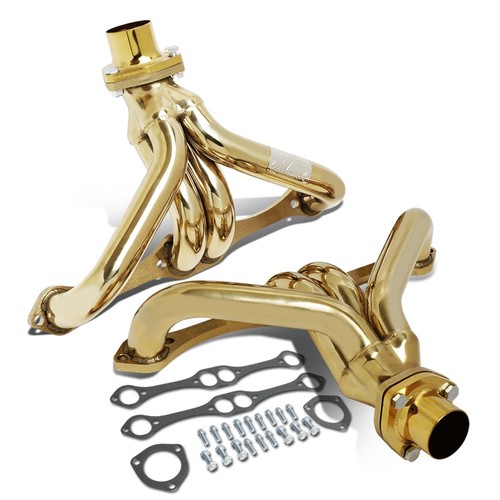 J2 Fit 23-49 Street Rod SBC Chevy Engines Angle Plug Exhaust Header ...