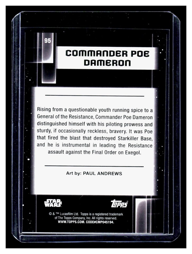 Commander Poe Dameron - 2021 Topps Chrome Star Wars Galaxy | eBay