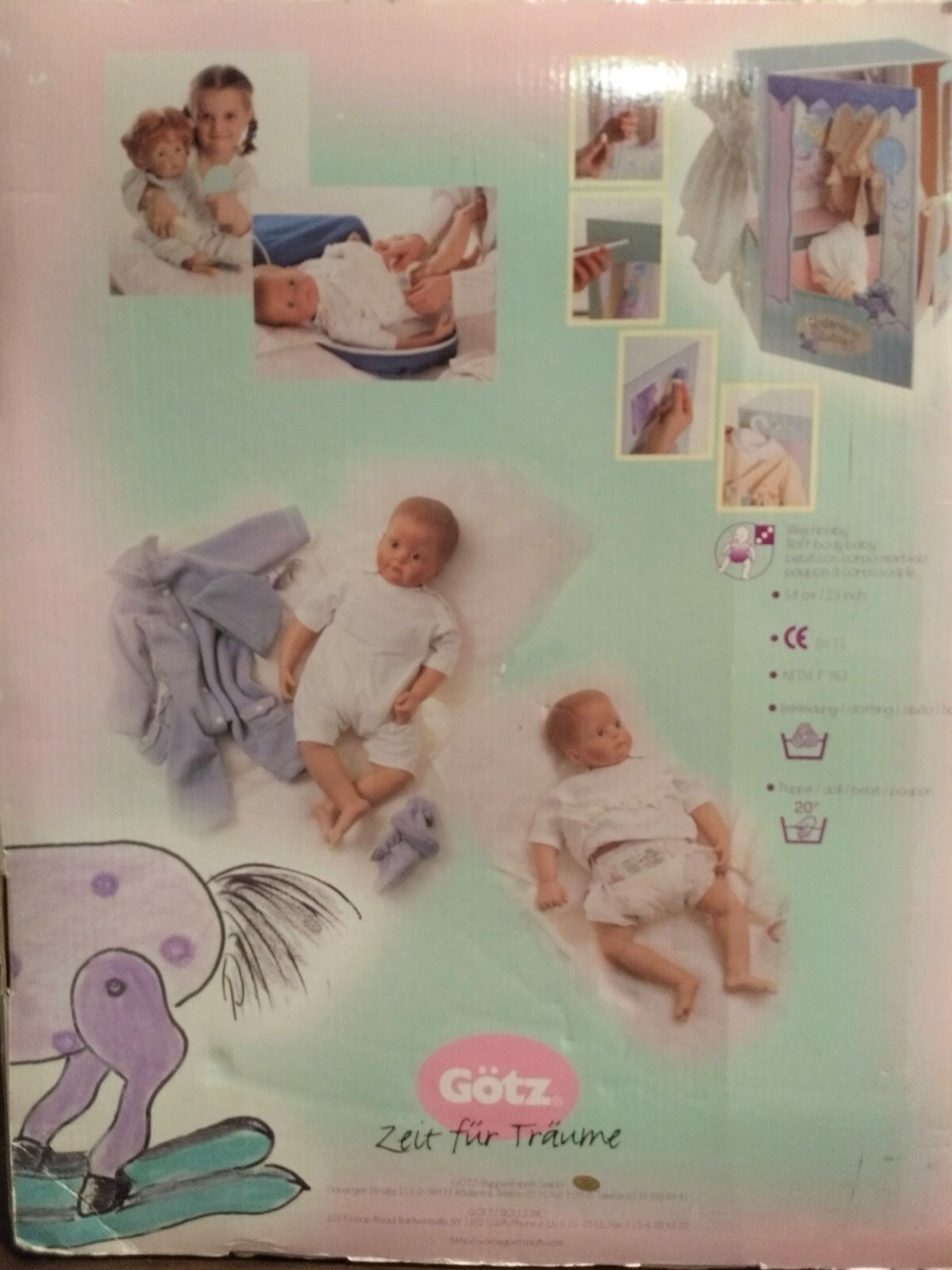 Gotz Kinderland baby doll - Pottery Barn - with box clothes accessories ...