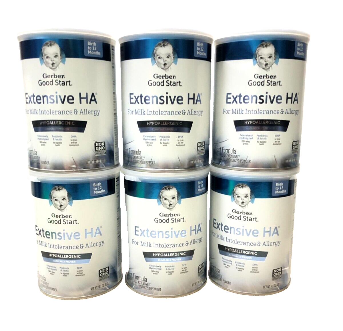 (6)Gerber Good Start Extensive HA Infan-14.1 oz Powder (DENTED/READ ...