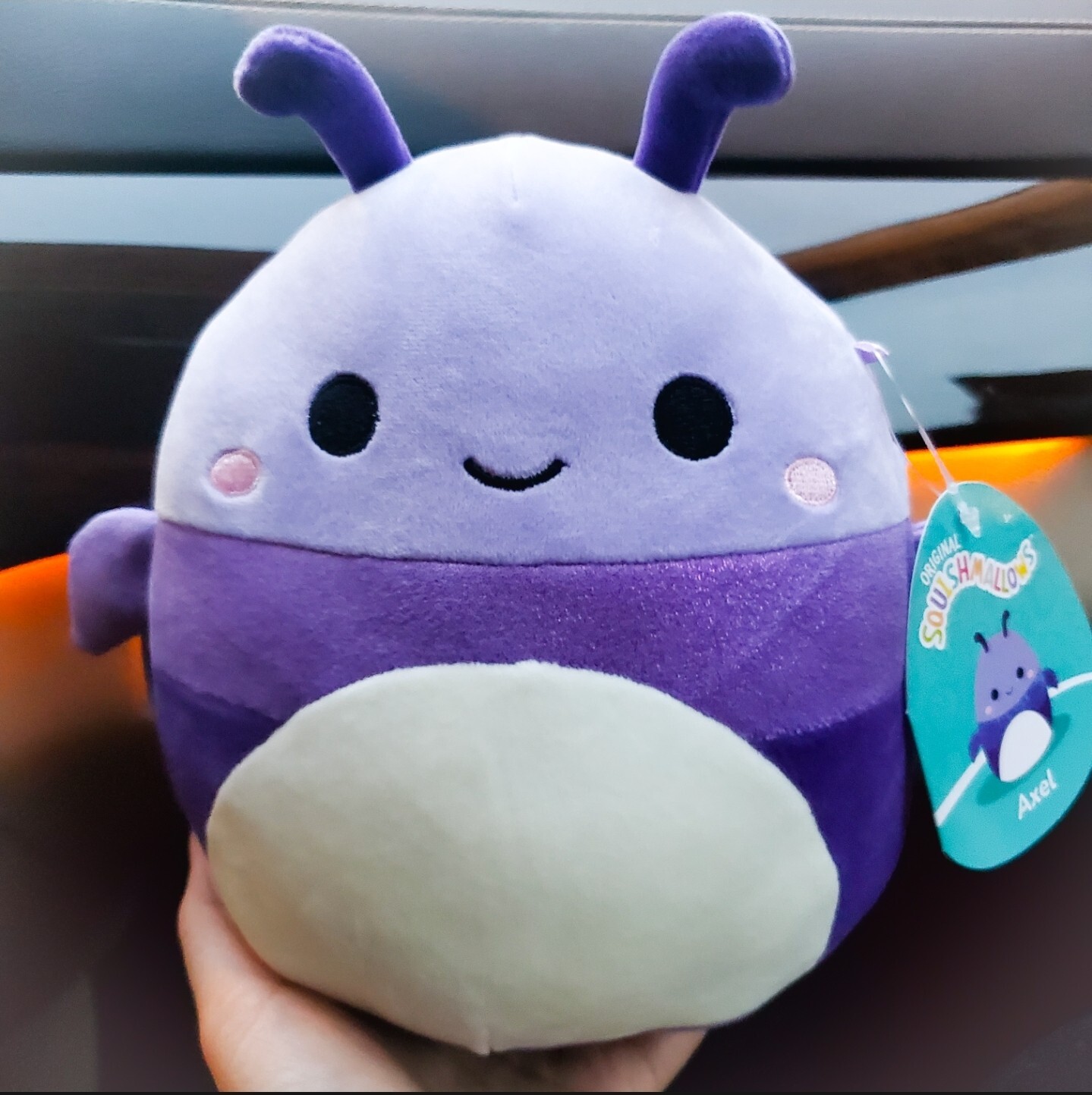 Squishmallow Axel purple beetle 7-8" AUTHENTIC KellyToy soft plush gift ...