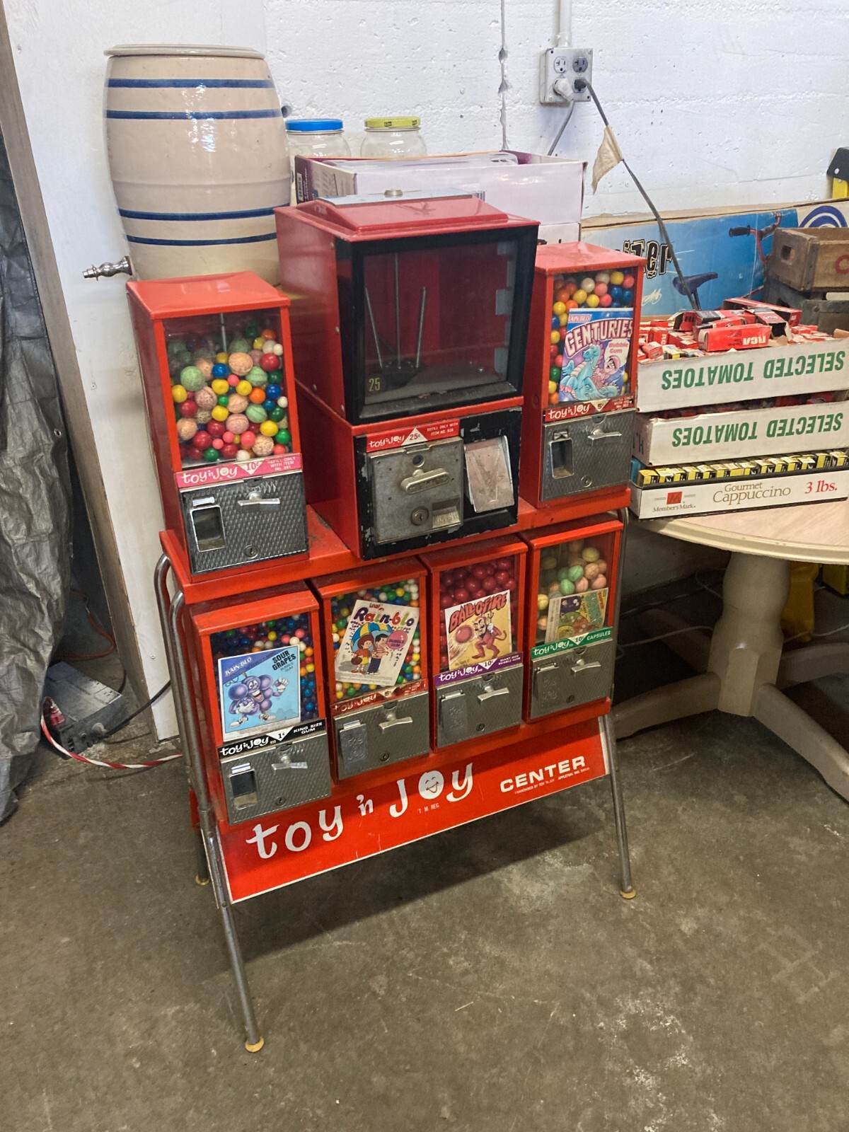 TOY AND JOY CENTER SEVEN VENDING MACHINES BUBBLE GUM CANDY | eBay