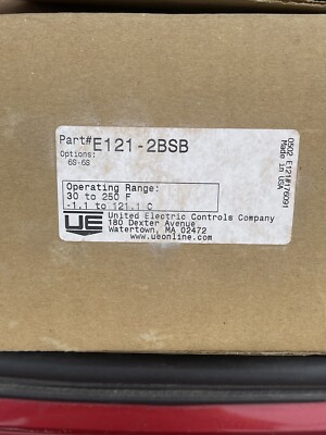 UNITED ELECTRIC CONTROLS TEMPERATURE SWITCH P/N: E121-2BSB #1128312H ...