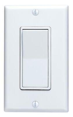 Leviton Decora 15 Amp Single Pole Rocker AC Quiet Light Switch White ...