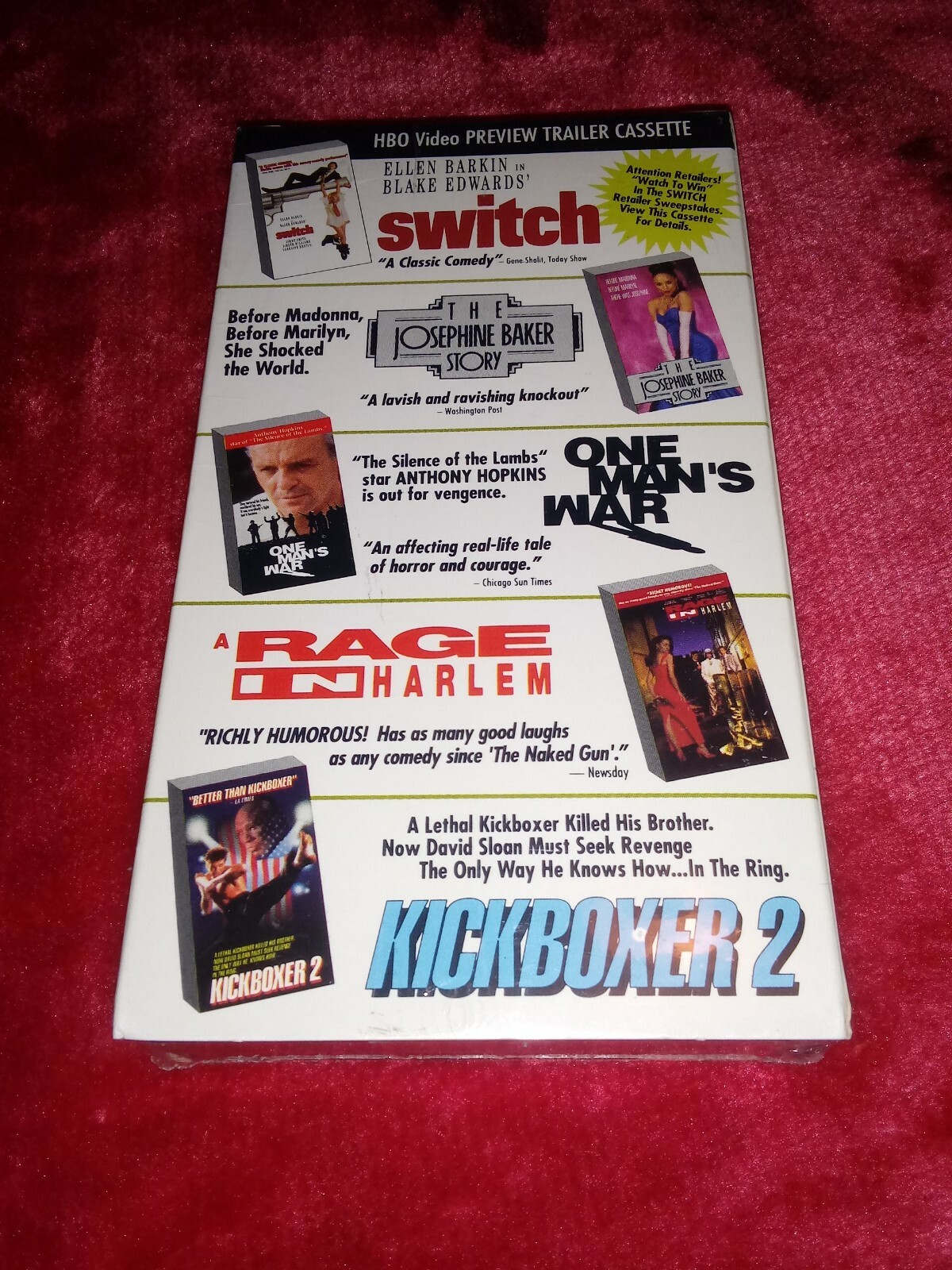 HBO Video Preview Trailer Cassette sealed rare switch kickboxer 2 | eBay