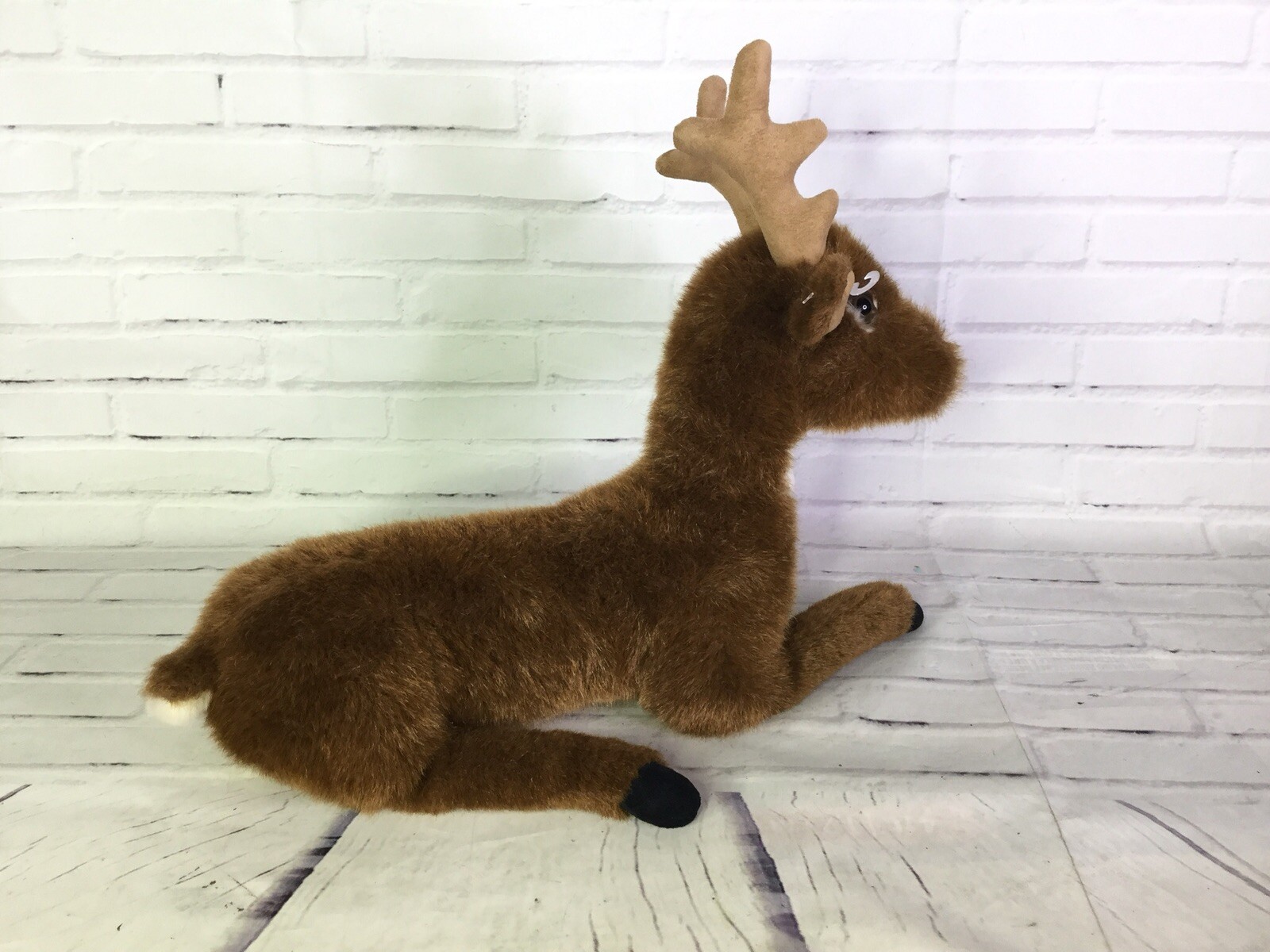 Ditz Designs Large Sitting Laying Deer Reindeer Plush Stuffed Animal ...