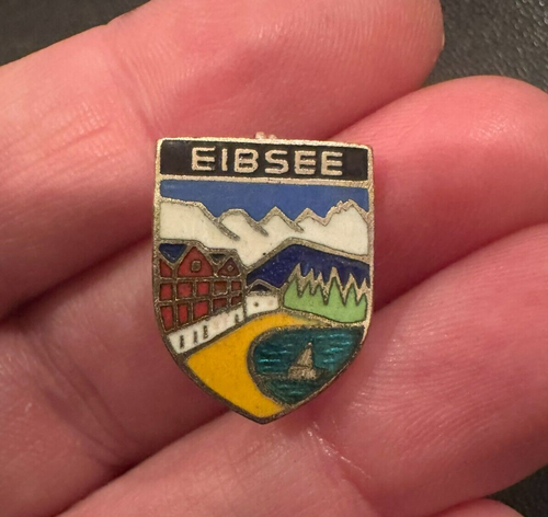 Eibsee Germany Shield Crest Enamel Lapel Pin Travel Souvenir | eBay