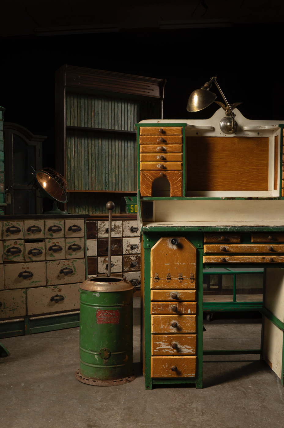 Early 20th Century Watchmaker's Desk with Faries Lamp | eBay