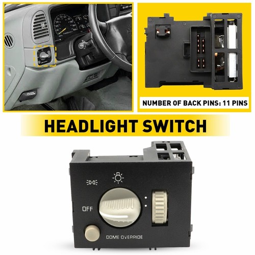 93443101 Headlight Switch Park For Chevy Light Dimmer C1500 C2500 C3500 ...