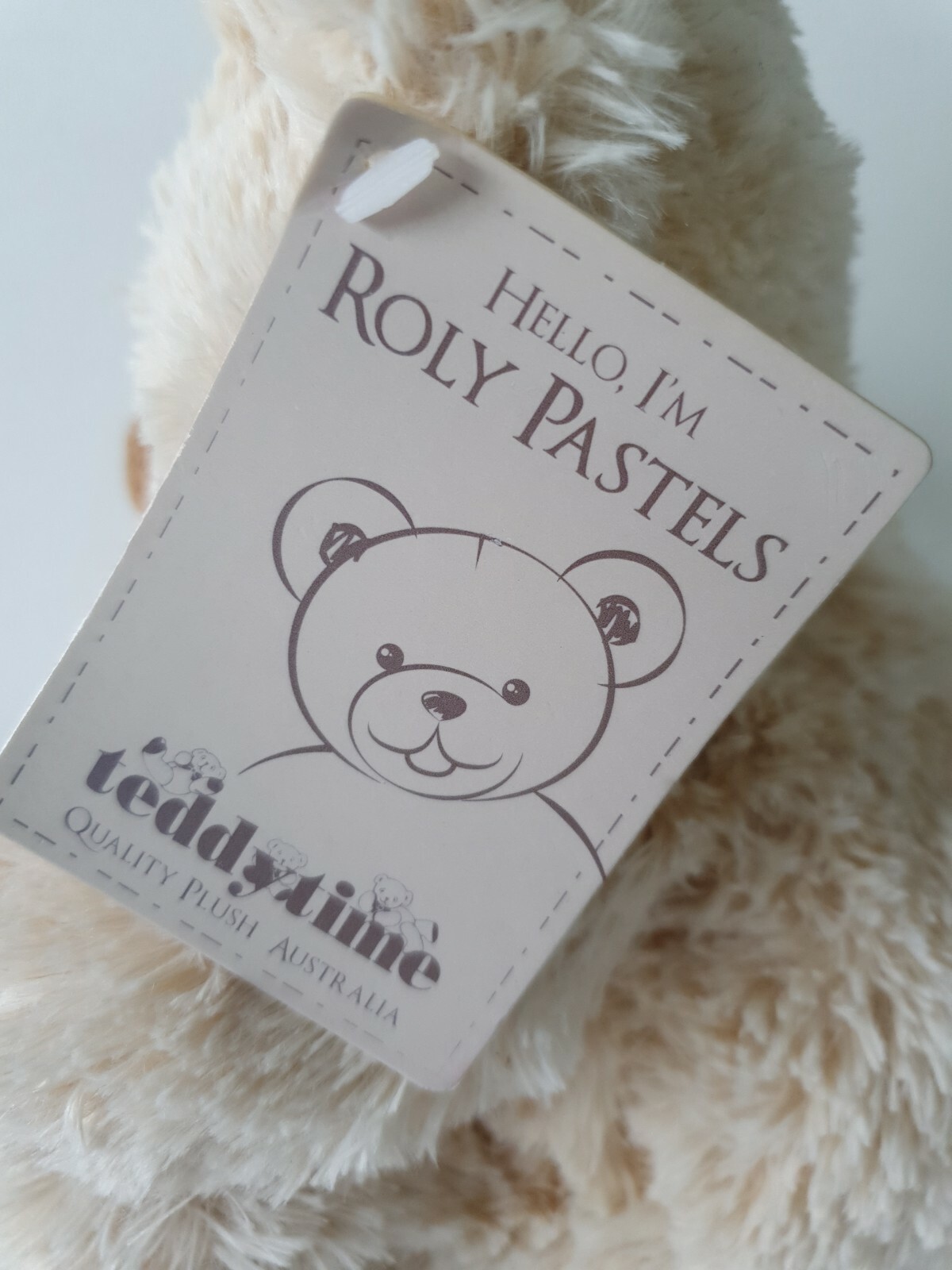 Teddytime Roly Pastels Teddy Bear Beige 18cm Soft Toy Plush Toy Tags ...