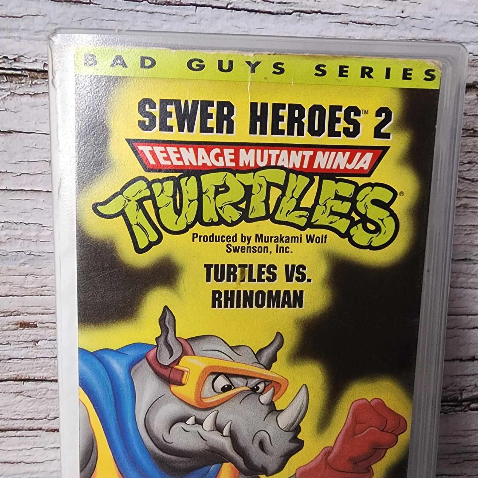 Teenage Mutant Ninja Turtles Bad Guy Series Turtles vs Rhinoman VHS ...
