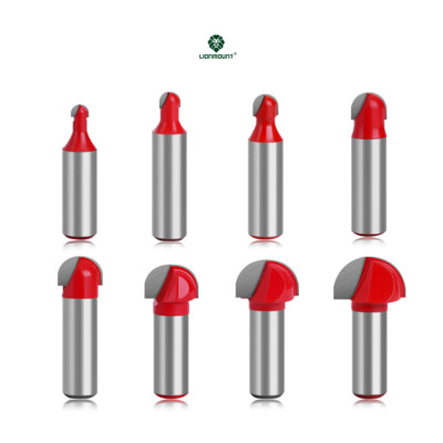 1/2"(12.7mm) Shank Core Box Router Bit Set Round Nose Cove Cutter 1/4 ...