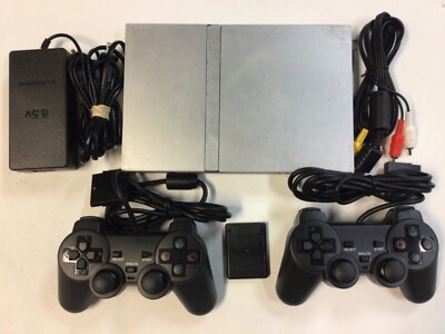 Sony Playstation 2 PS2 Slim Silver Console System Discounted TESTED ...