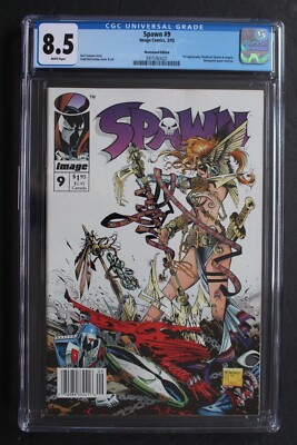 Spawn #9 MCU? 1st ANGELA and Medieval Spawn 1993 Image Gaiman NEWSSTAND ...