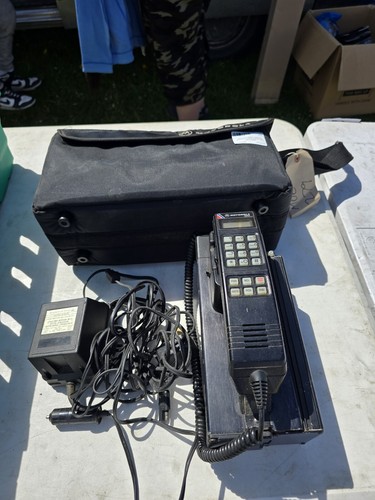VINTAGE MOTOROLA 4800X MOBILE TRANSPORTABLE BRICK PHONE RARE PROP 1989 ...