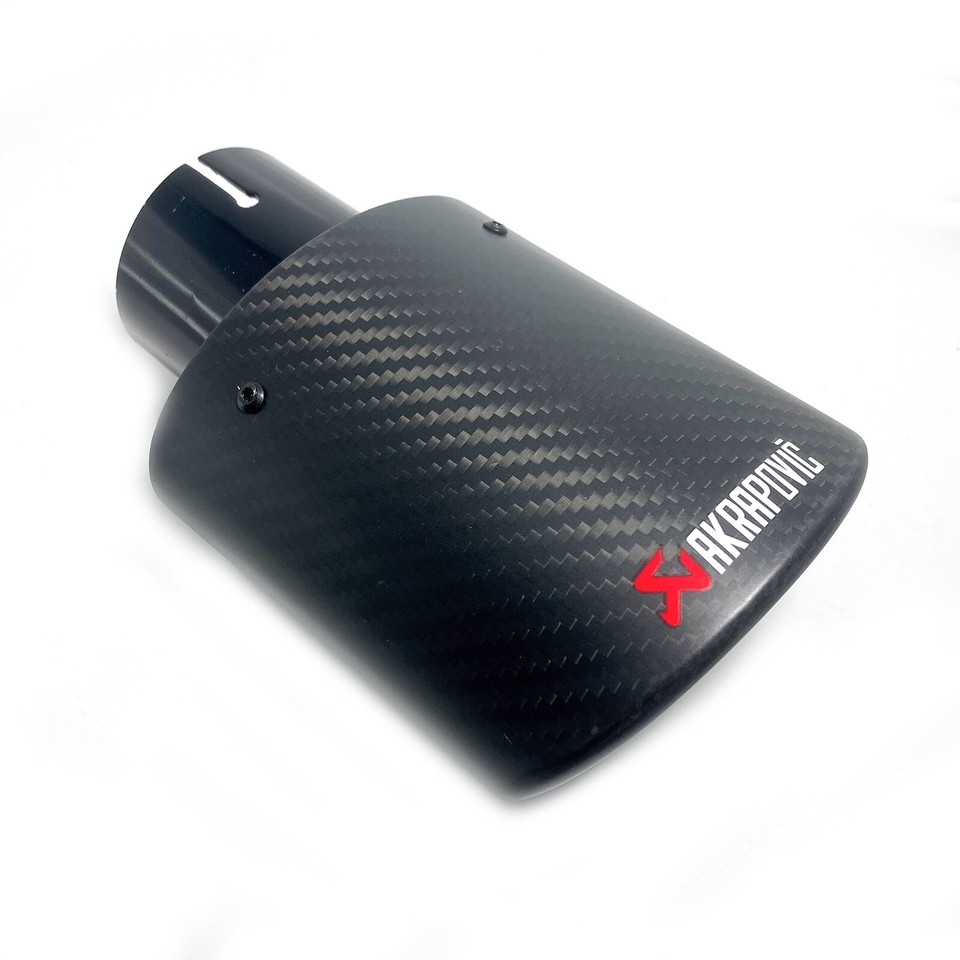 1*Matt Carbon AKRAPOVIC Exhaust Tip 105/115/130/150mm Universal Oval ...