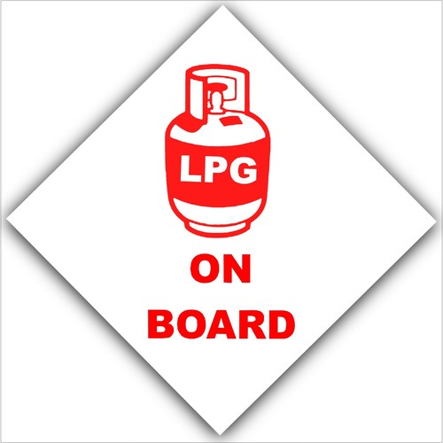 Stickers LPG Gas On Board Sign Caravan Boat Horsebox Locker Safety ...