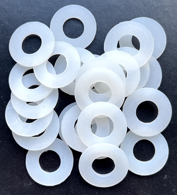 M12 Nylon Washers- 27.3mm O/D X 12.9mm I/D X 2mm Thk- Various ...