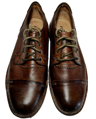 FOSSIL Mens Brown Oxford Shoes Size 7 FFM405621 Clean Great Condition ...