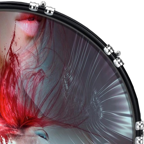 20" Custom Bass Kick Drum Front Head Graphical Face in the Palm | eBay