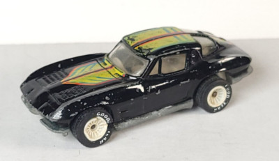 Hot Wheels loose '63 Corvette Split Window black Hi-Raker Real Riders ...