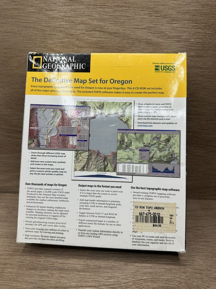 TOPO! National Geographic Topographic Maps Oregon PC Mac (CD-ROM) | eBay