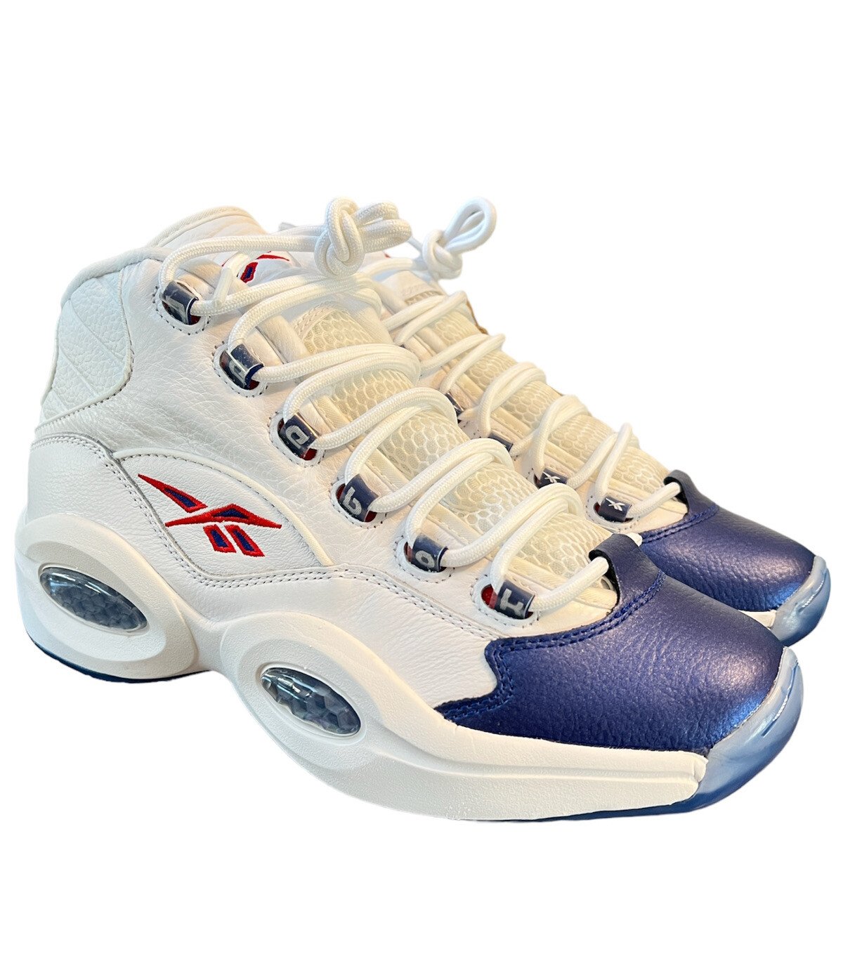 Reebok Allen Iverson Question Mid Blue Toe 2022 Retro Men’s Size 10.5 ...