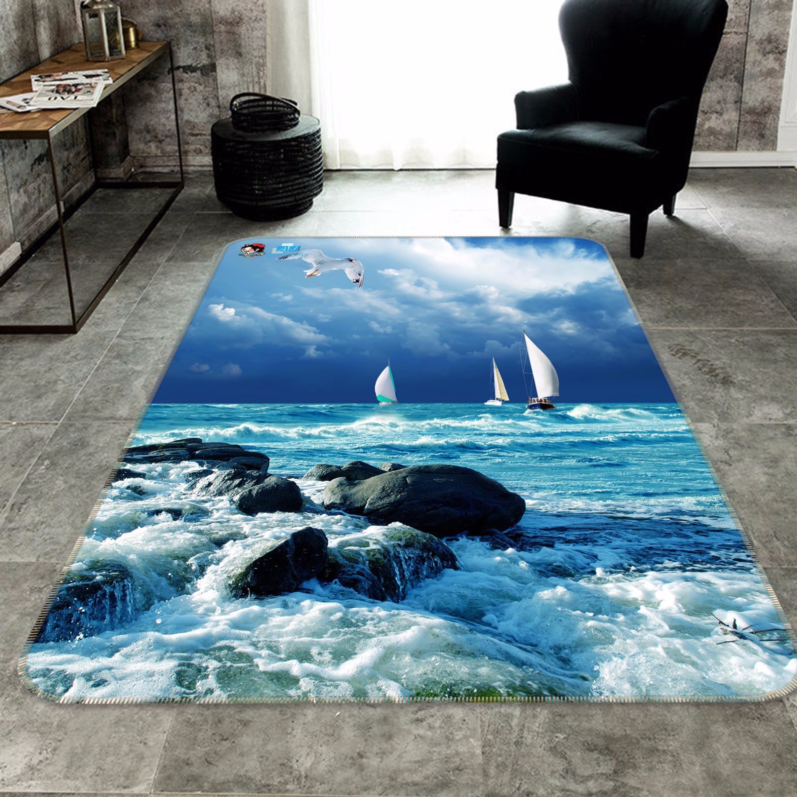 3D Segeln Ozean 408 Rutschfest Teppich Matte Raum Matte Elegant Teppich ...