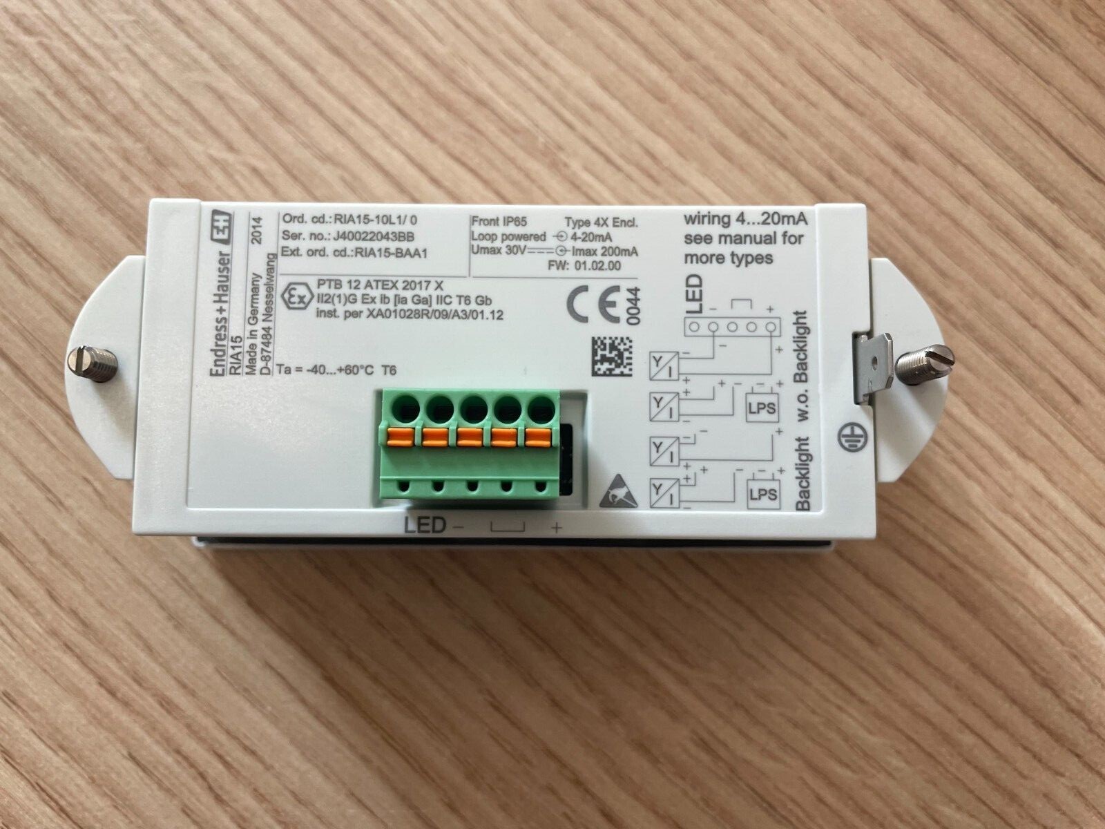 Endress Hauser RIA15 Prozessanzeiger RIA15-10L1/0 *** | eBay