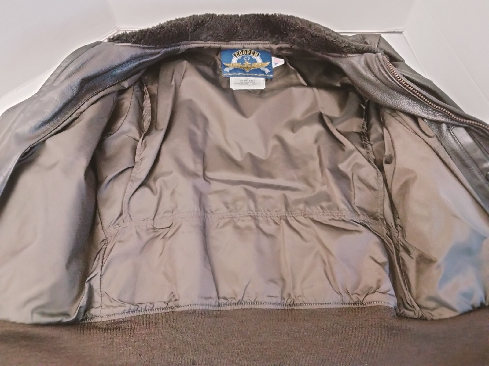 US Navy Cooper G-1 Leather Flight Jacket 40R - Gem