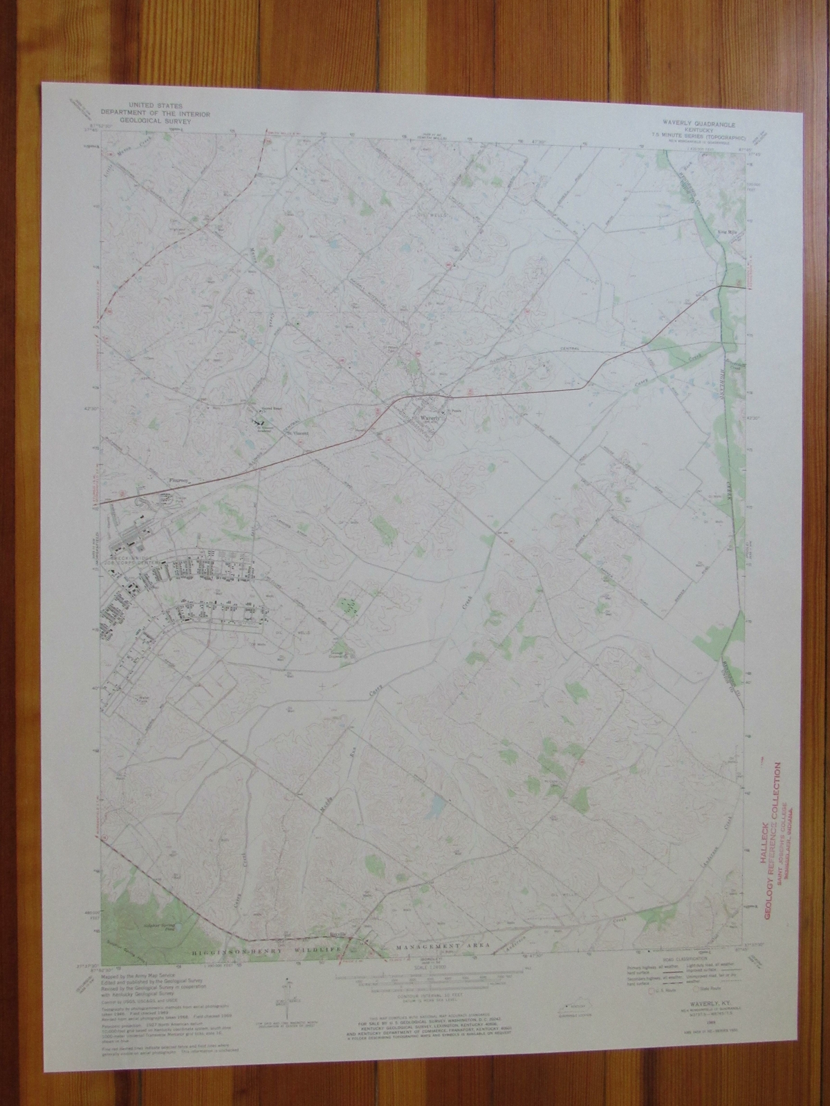 Waverly Kentucky 1971 Original Vintage USGS Topo Map | eBay