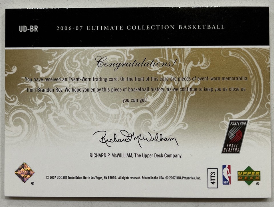 🔥Brandon Roy - 2006-2007 Ultimate - #06/25 Rookie Dual Jersey Patch🔥 | eBay