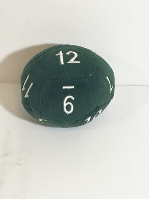 Fuzzy Dice 12 Sided Die Plush 3.5" Green & White | eBay