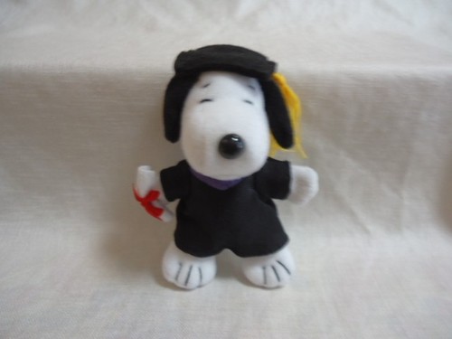 Quick Decision Mc 2001 McDonald Peanuts Snoopy Graduation 11.5 cm Plush ...
