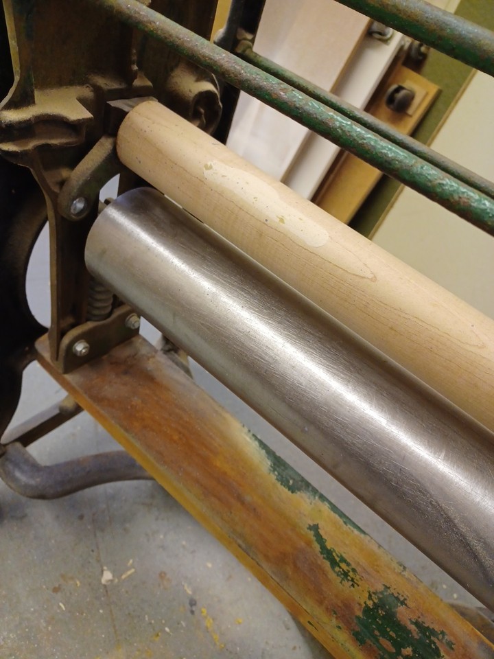 Printing Press Converted From Vintage Pioneer Washing Mangle | eBay UK