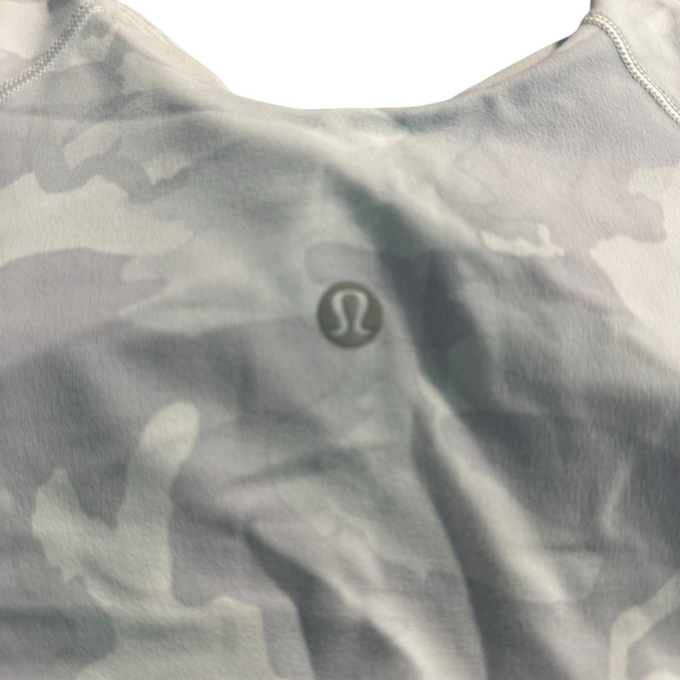 Lululemon White Camo Align Sports Bra Padded Longline Tank Top Women’s ...