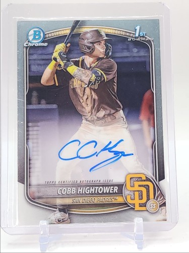COBB HIGHTOWER 2025 BOWMAN CHROME 1ST PROSPECTS AUTOGRAPH AUTO Q1413 | eBay