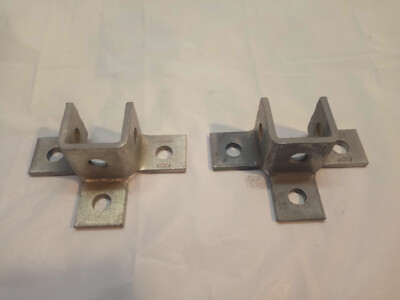 Unistrut P2227 Triple Wing Corner Brackets Set 2 1 9/16" Tabs x 2"Tall ...