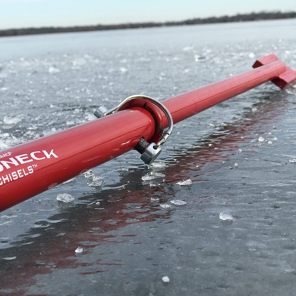 64" Heavy Duty Ice Chisel Chipper Ice Fishing Spud Bar for Opening ...