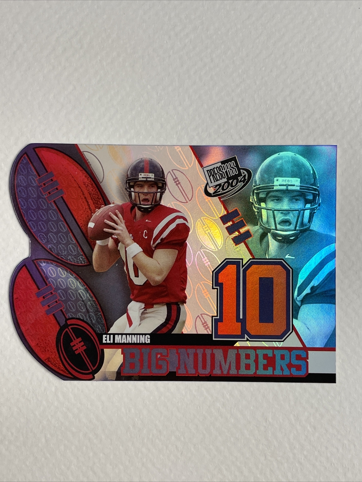 2004 Press Pass Eli Manning 10 Big Numbers Rookie RC Die-Cut BN15/33 | eBay
